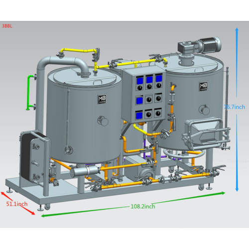 MB® Oil Heated Brewhouse | 2 Vessel | Mash Tun | Boil Kettle | Wort ...