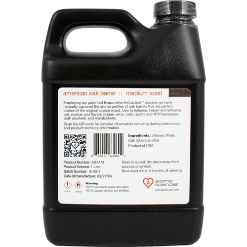 Aroma Sciences | American Oak Barrel Liquid Extract | Medium Toast ...