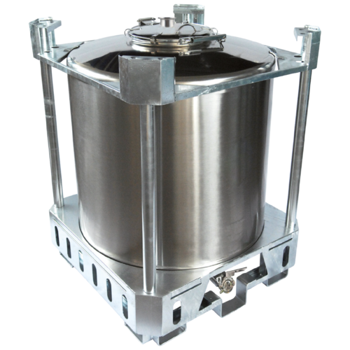 IBC Tote Tank | Stainless Steel | Forklift Base | 1000L | 265 Gallon