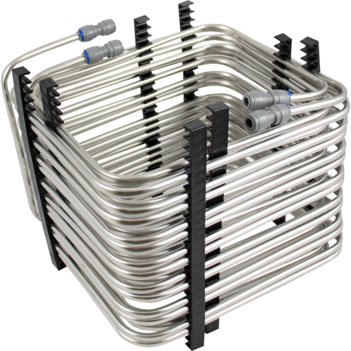 KegLand Stainless Steel Draft Coil | Square Coil | 2 Lines