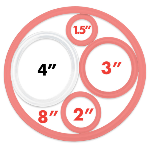 Flanged Tri-Clamp Gasket | Silicone | 4"
