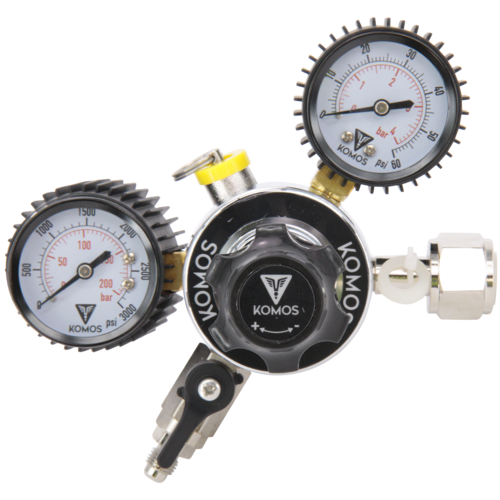 KOMOS® Universal 50 | Dual Gauge CO2 Regulator | 0–50 PSI