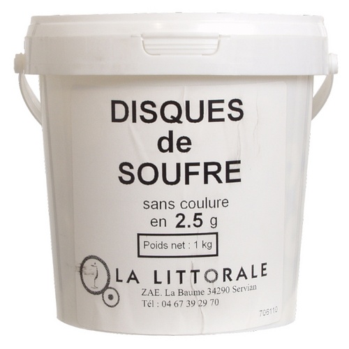 Sulfur Discs (2.5 g) - Case of 400 Discs